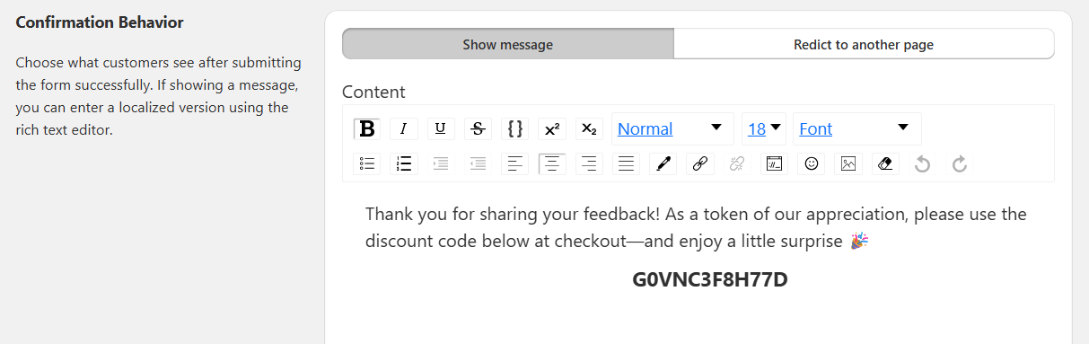 Reward Customers with a Discount for Submitting Feedback ...